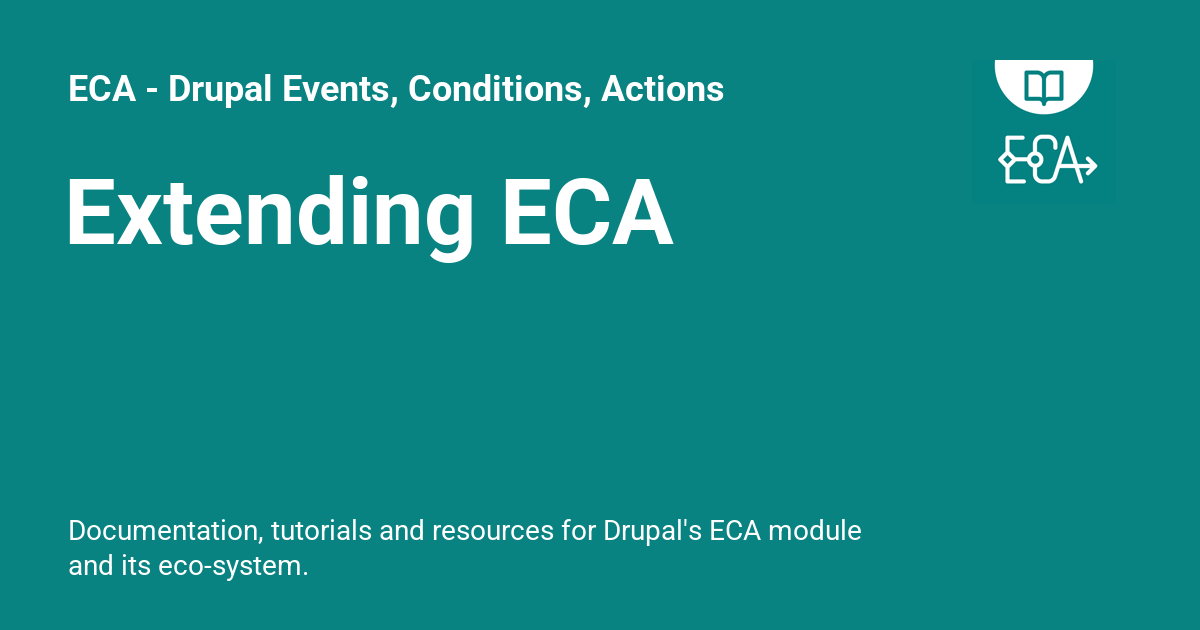 Extending ECA - ECA - Drupal Events, Conditions, Actions