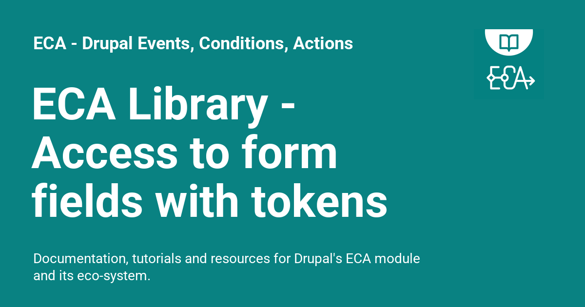 Eca Library Access To Form Fields With Tokens Eca Drupal Events