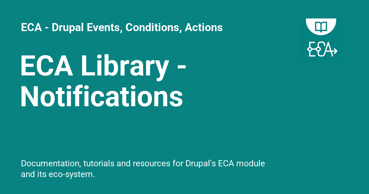 ECA Library - Notifications - ECA - Drupal Events, Conditions, Actions