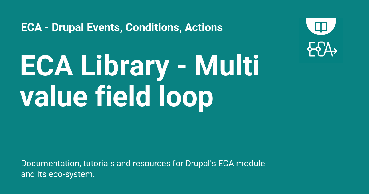 ECA Library - Multi value field loop - ECA - Drupal Events, Conditions ...