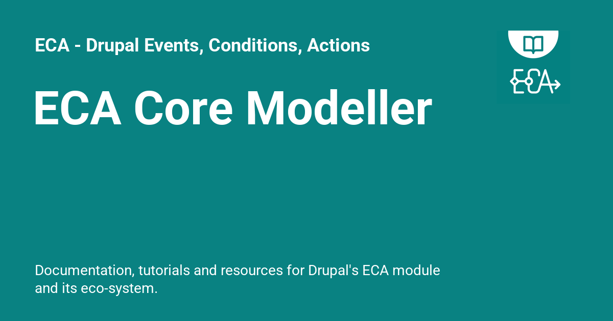 ECA Core Modeller - ECA - Drupal Events, Conditions, Actions ECA Core Modeller - ECA - Drupal Events, Conditions, Actions