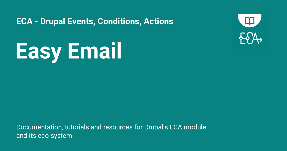 Easy Email - ECA - Drupal Events, Conditions, Actions