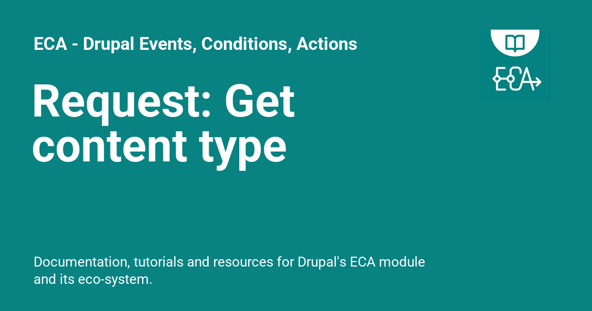 Request: Get content type - ECA - Drupal Events, Conditions, Actions