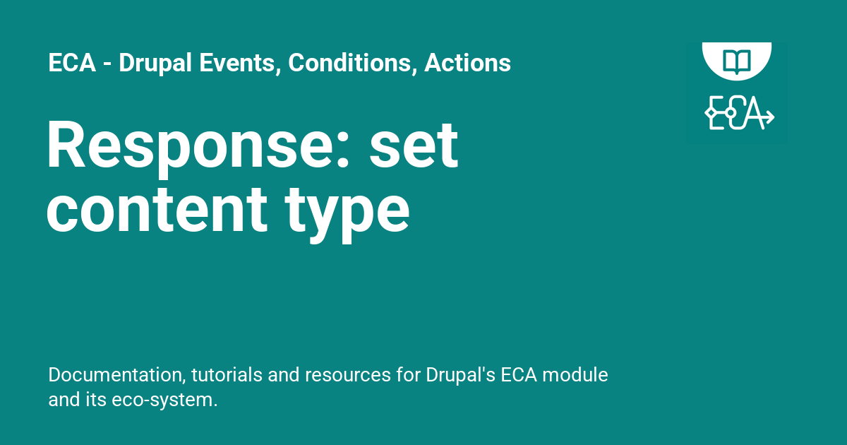 Response: set content type - ECA - Drupal Events, Conditions, Actions