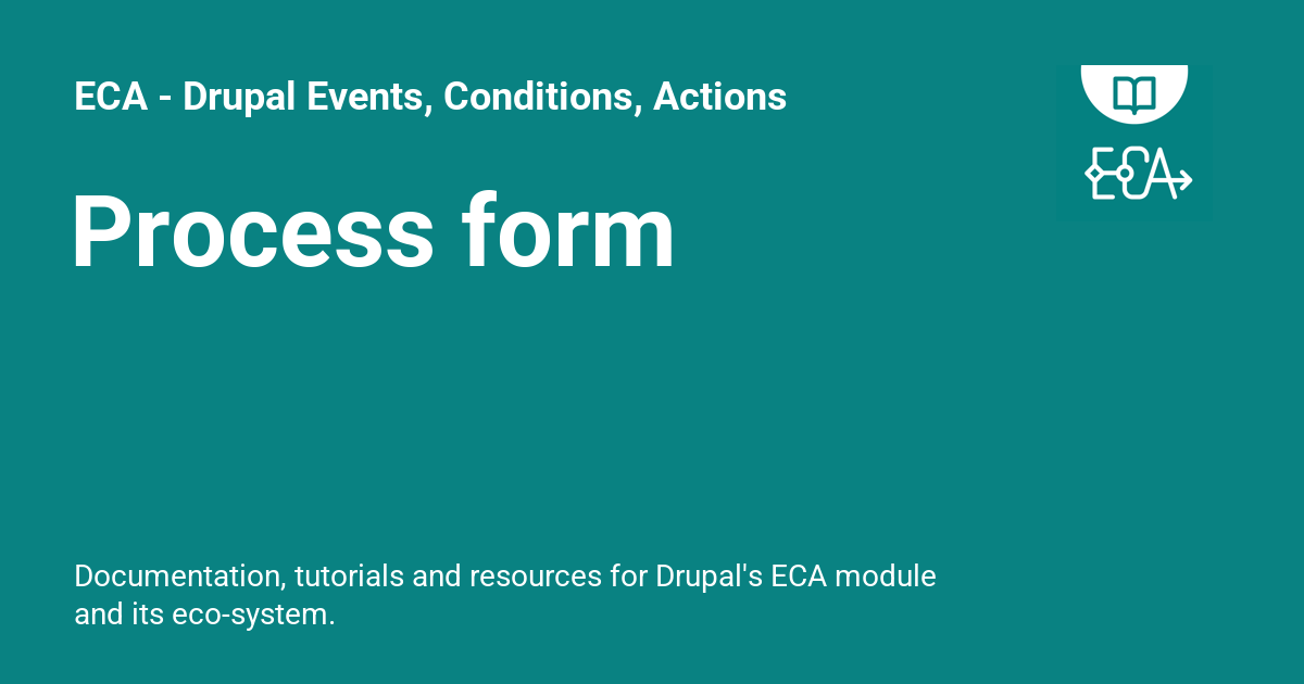 Process form - ECA - Drupal Events, Conditions, Actions