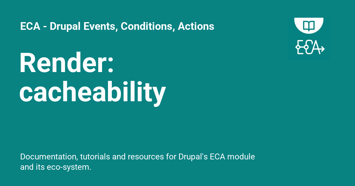 Render: cacheability - ECA - Drupal Events, Conditions, Actions