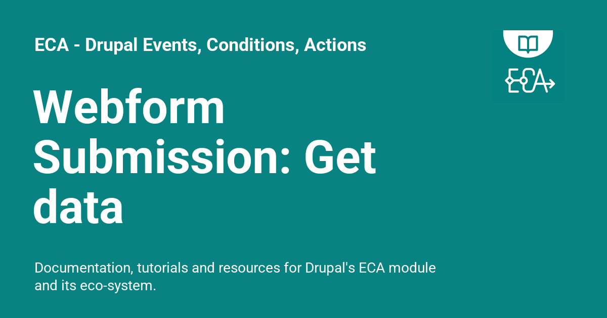 Webform Submission Get Data Eca Drupal Events Conditions Actions