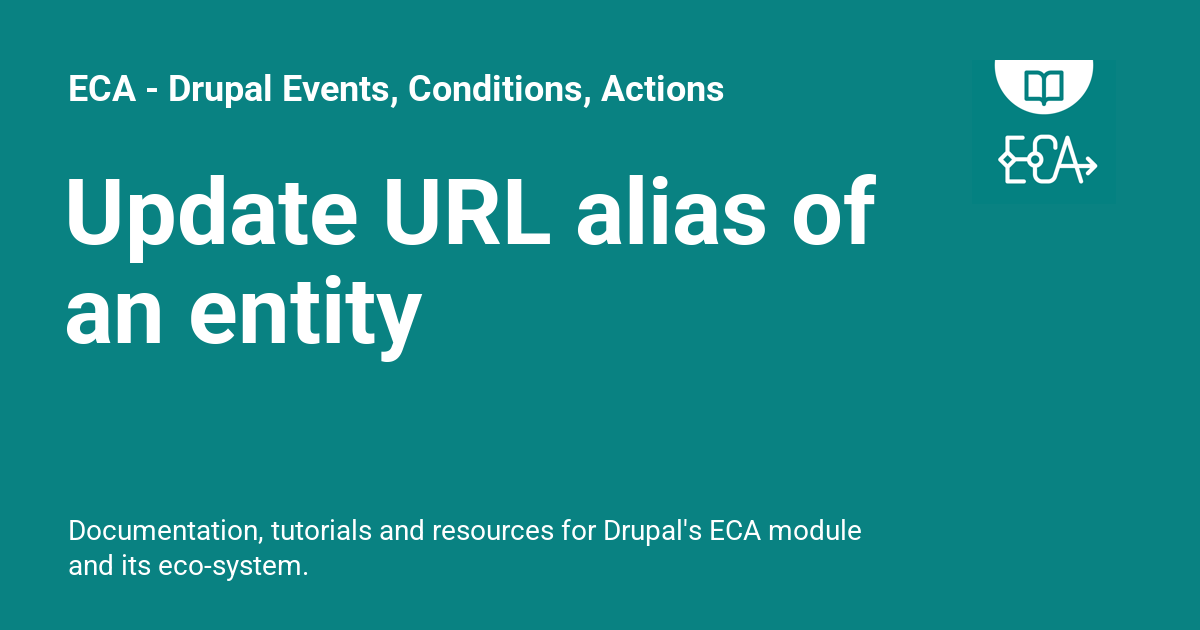 Update Url Alias Of An Entity Eca Drupal Events Conditions Actions 9620
